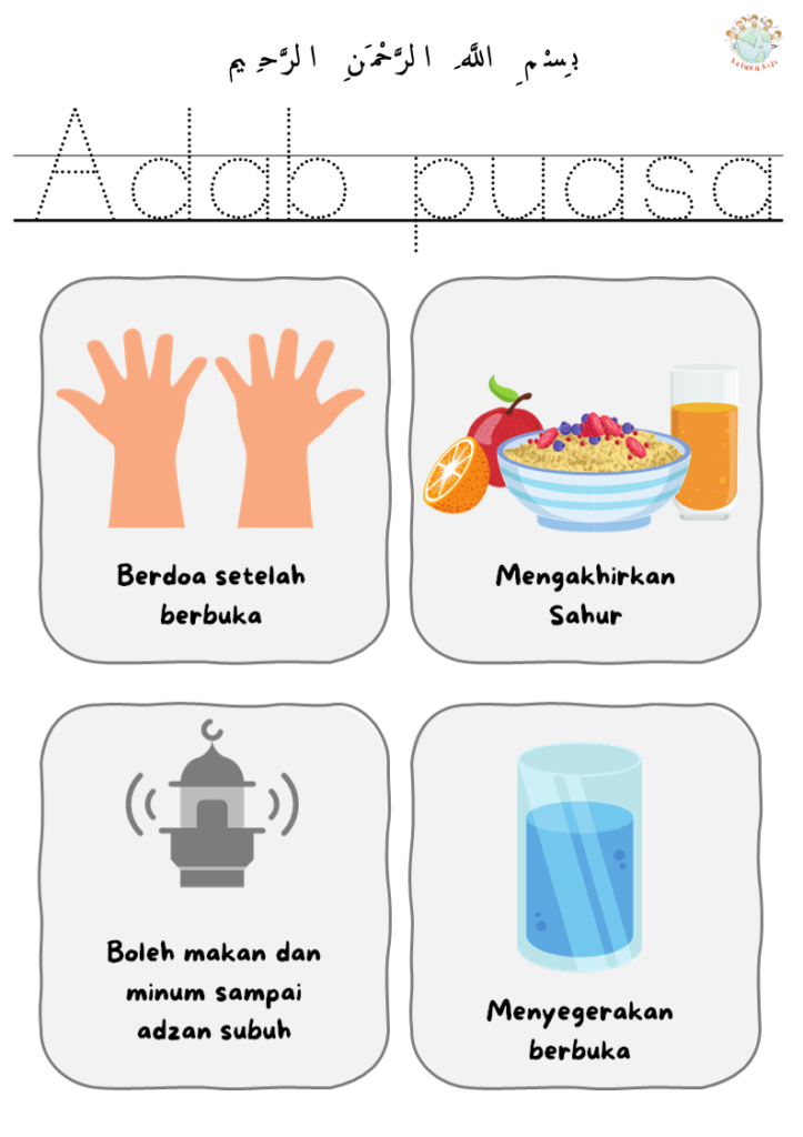 Printable Worksheet Lembar Kegiatan Aktivitas Ramadhan Anak