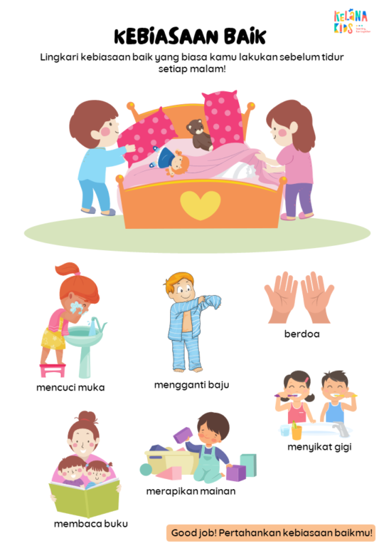 [ Printable Lembar Kerja Anak ] Toddler Worksheet 5 Tahun+ Vol 03