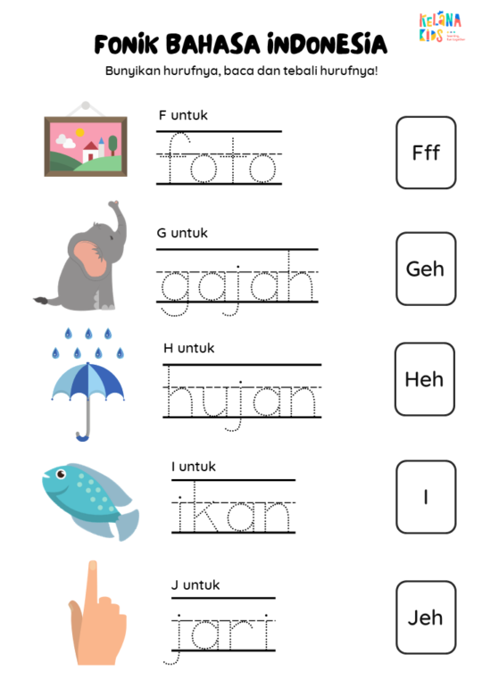 [ Printable Lembar Kerja Anak ] Toddler Worksheet 5 Tahun+ Vol 03