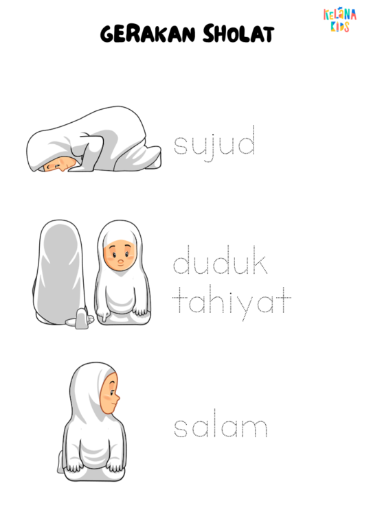 [ Seri Printable Muslim ] Worksheet Hijaiyah Agama Islam