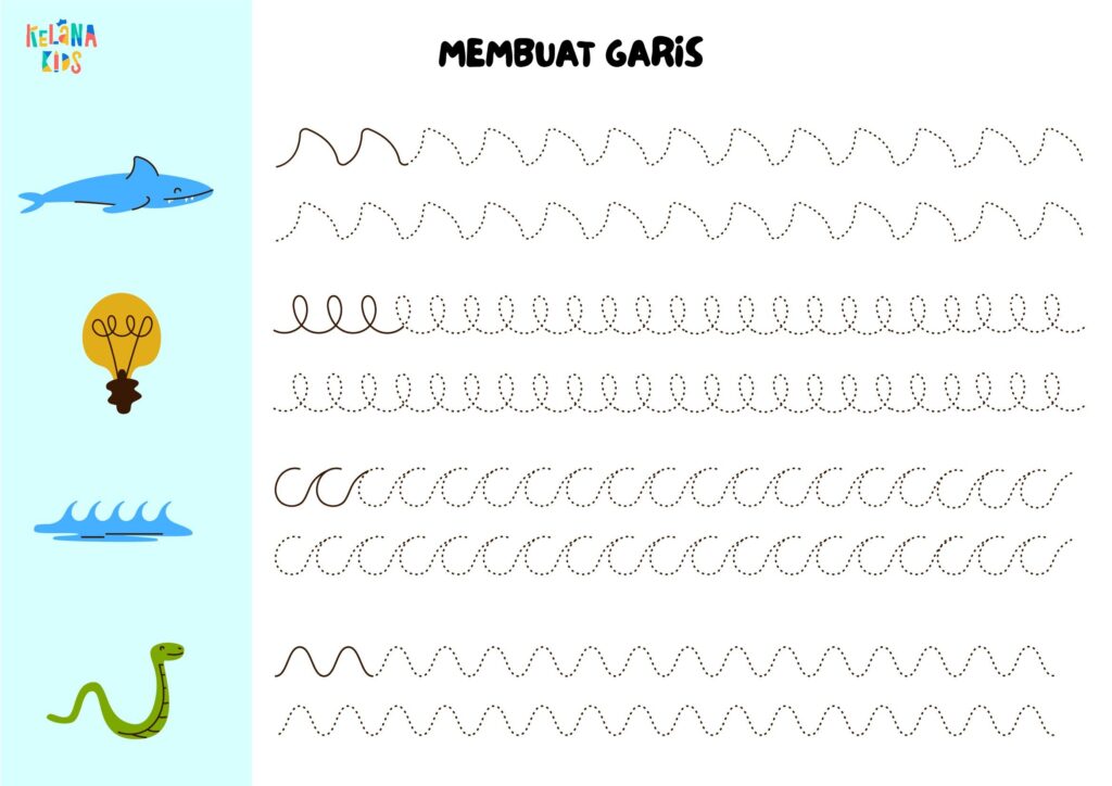 [ Seri Printable Activity ] Worksheet Tracing Line / Menarik Garis