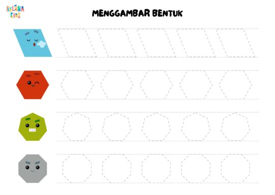 [ Seri Printable Activity ] Worksheet Tracing Line / Menarik Garis