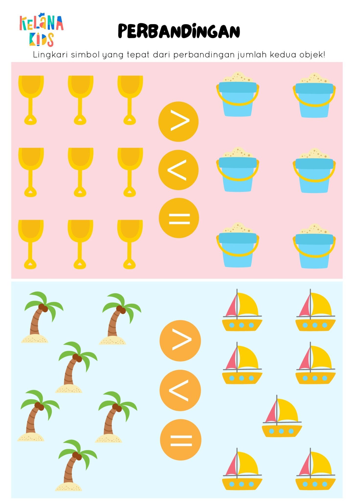 [ Seri Printable Tematik ] Worksheet Pantai dan Laut - Kelanakids.com