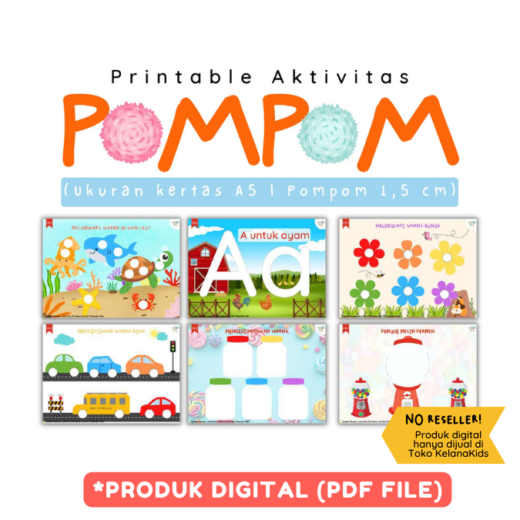 [ Printable Activity ] Pom Pom Mats Worksheet - Kelanakids.com